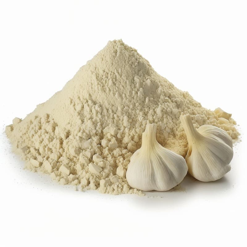Pile of Garlic Powder on White, Created with Generative AI Stock ...