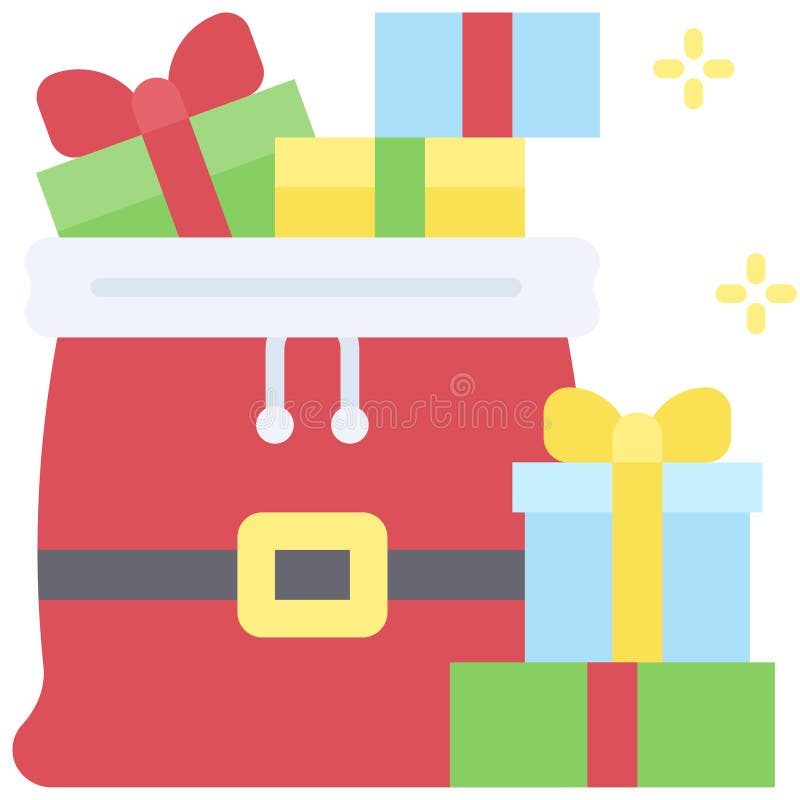 Pile of Gift Boxs Icon, Christmas Related Vector Illustration Stock ...