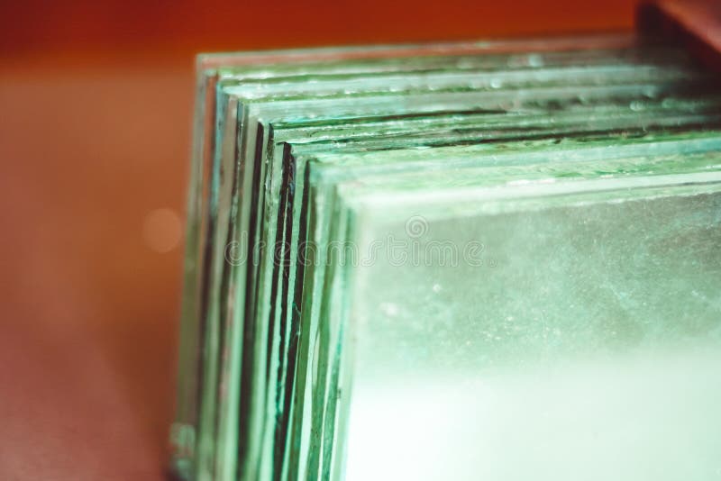 A stack of glass stock image. Image of flat, insulated - 138558223