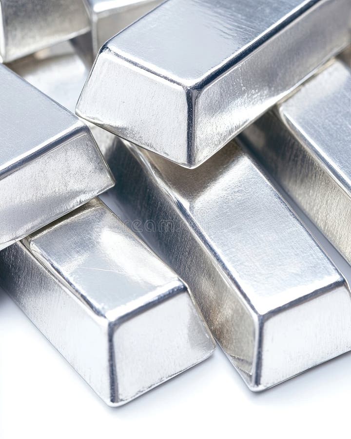 Pile of Gleaming Silver Bars Reflecting Light in a Stunning Array of ...