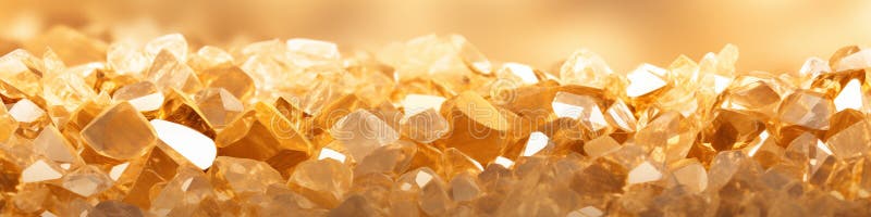 A Pile of Gold Colored Sugar Crystals Stock Illustration - Illustration ...