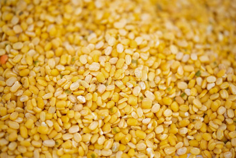 Dry Organic Split Half Moong or Mung Bean or Green Gram Stock Image ...