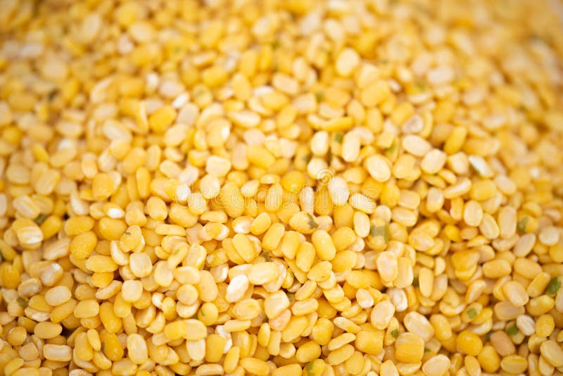 Dry Organic Split Half Moong or Mung Bean or Green Gram Stock Image ...