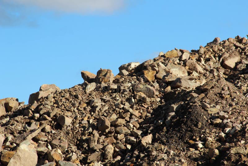 Pile with Gravel Och Rocks at a Construction Site Stock Photo - Image ...