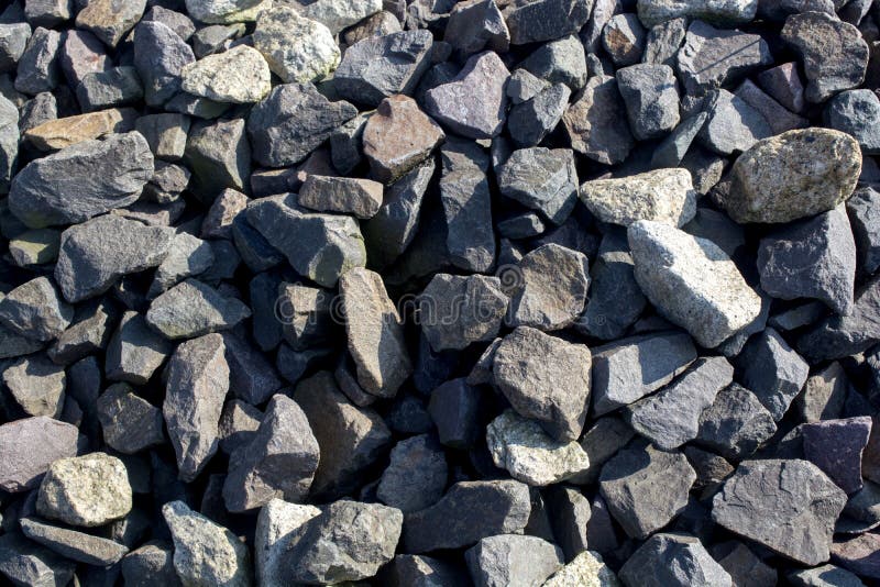 Pile of gravel rocks stock photo. Image of closeup, mineral - 215021476