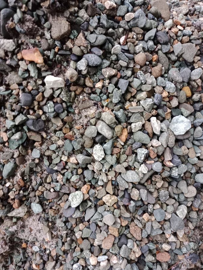 Pile of Gravel, Small, for Concrete Aggregate Mix. Stock Image - Image ...