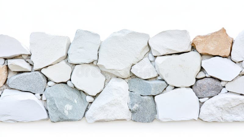 Pile of Gray Rocks on White Background, Study in Texture and Natural ...