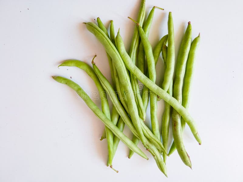 Pile of Green Beans Isolate on White Stock Image - Image of green ...