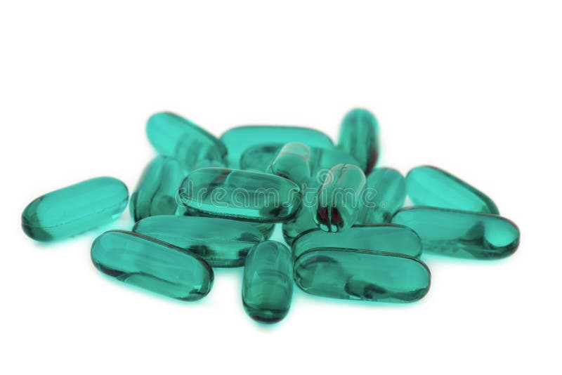 Green gel pills stock image. Image of plant, drug, healthy - 621831