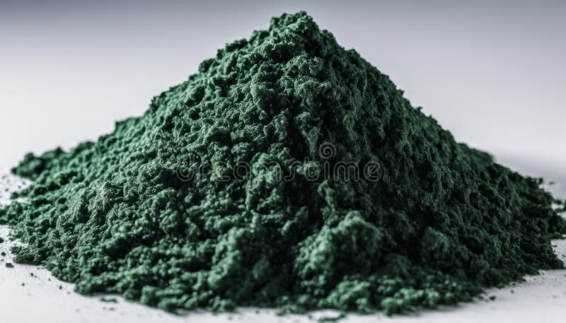 A Pile of Green Powder on a White Background Stock Illustration ...