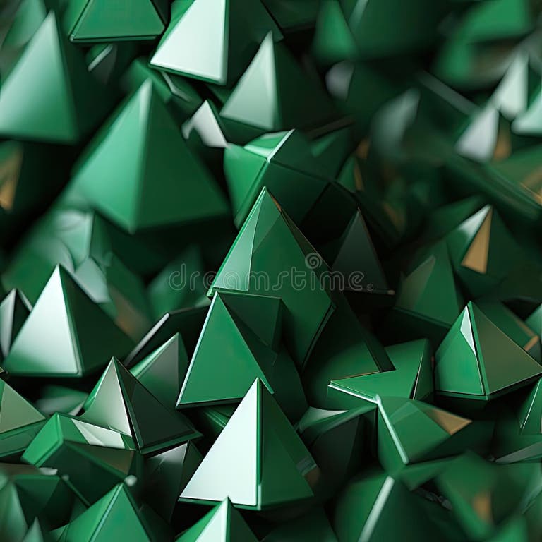 Pile of Green Triangles Arranged Together (tiled) Stock Illustration ...