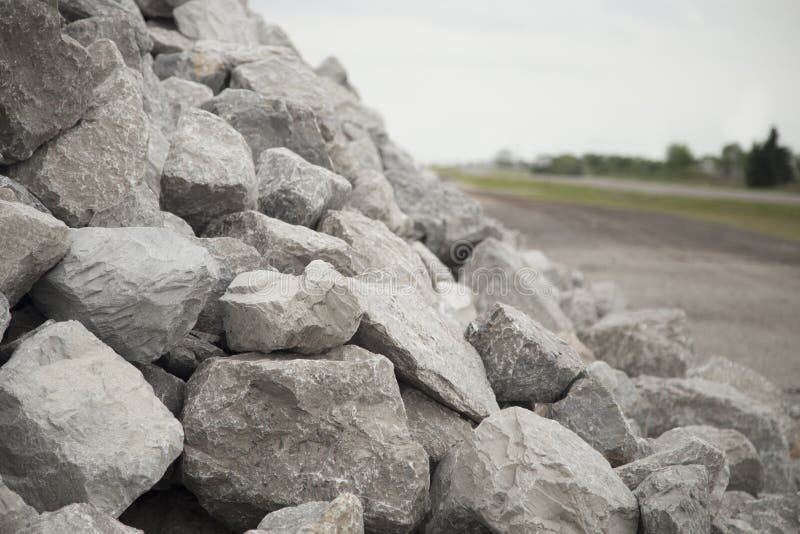 Pile of Grey Bolder Rocks stock image. Image of nature - 126076997