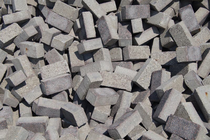 A Pile of Grey Construction Blocks Stock Image - Image of bricks ...