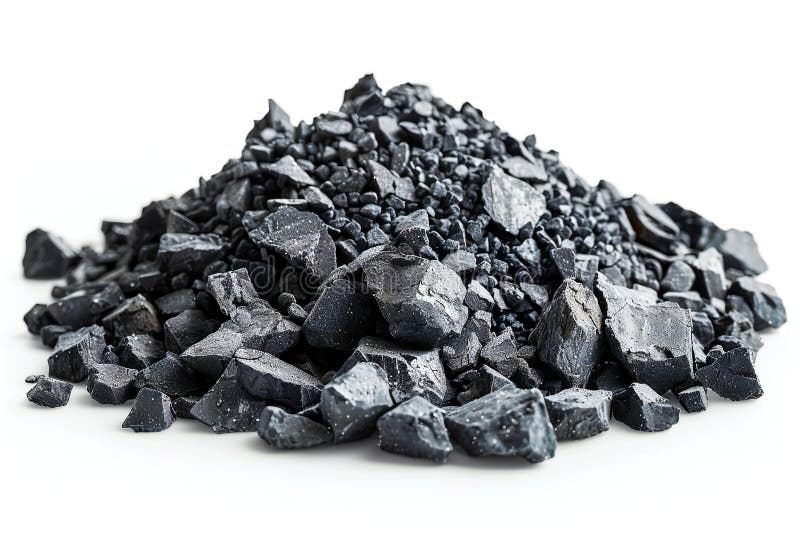 A Pile of Grey Granules are Piled Together and Centered on a White ...