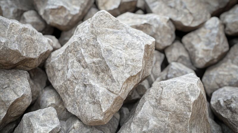 A Pile of Grey Rough Textured Rocks Stock Illustration - Illustration ...