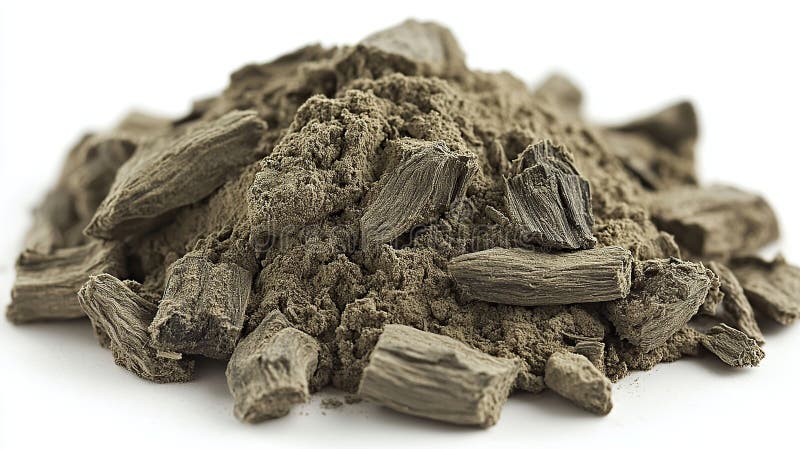 Pile of Ground Root Powder on White Background Stock Illustration ...