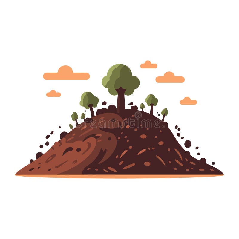 Pile of Ground. Soil for Growing Plants Stock Vector - Illustration of ... Pile of Ground. Soil for Growing Plants Stock Vector - Illustration of ...