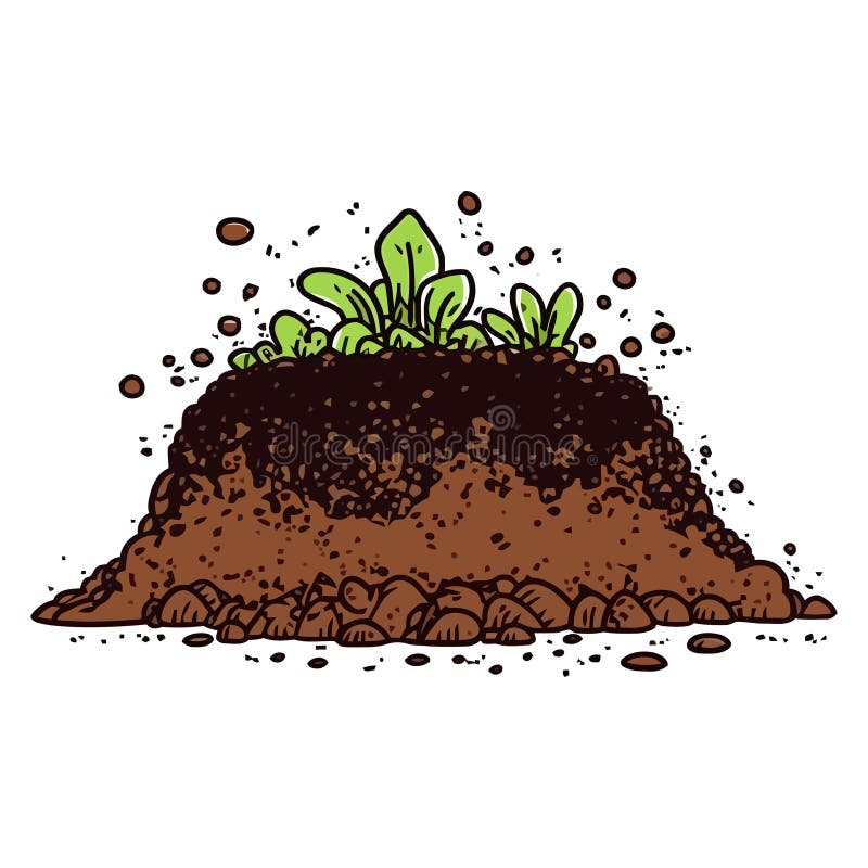 Pile of Ground. Soil for Growing Plants Stock Vector - Illustration of ... Pile of Ground. Soil for Growing Plants Stock Vector - Illustration of ...