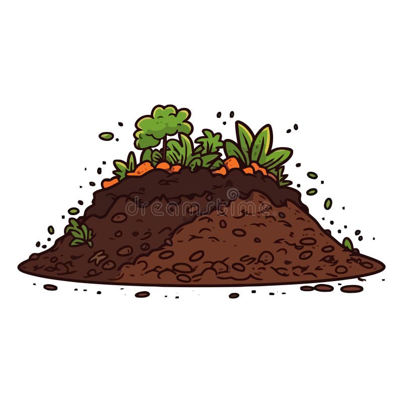 Pile of Ground. Soil for Growing Plants Stock Vector - Illustration of ... Pile of Ground. Soil for Growing Plants Stock Vector - Illustration of ...