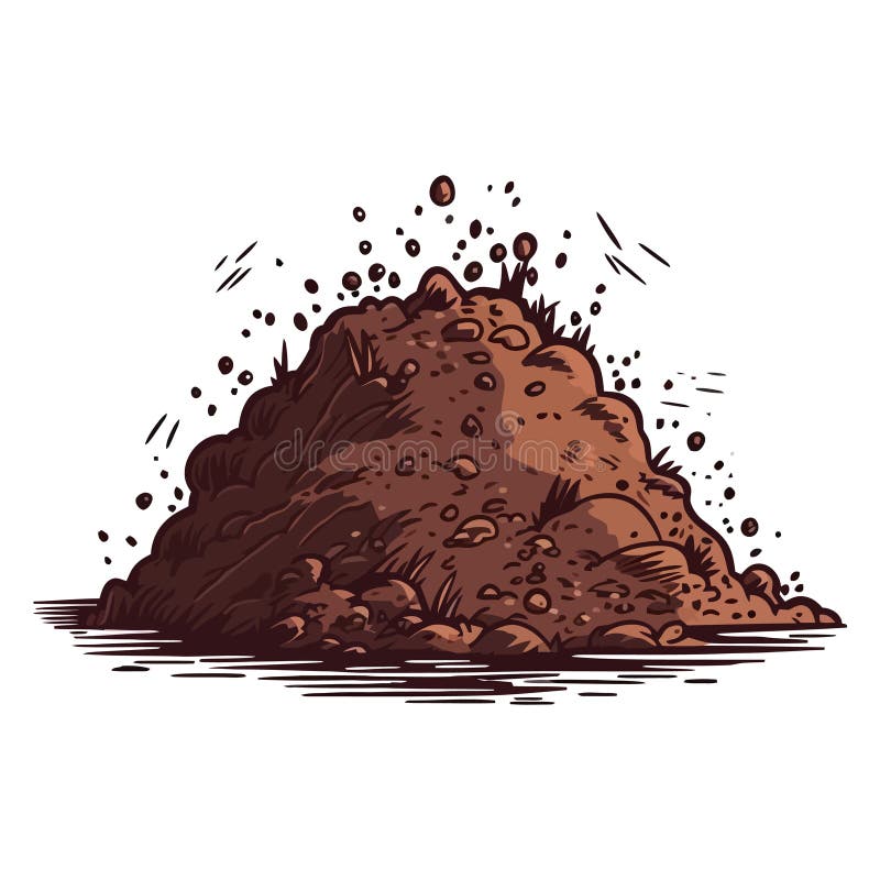 Pile of Ground. Soil for Growing Plants Stock Vector - Illustration of ... Pile of Ground. Soil for Growing Plants Stock Vector - Illustration of ...