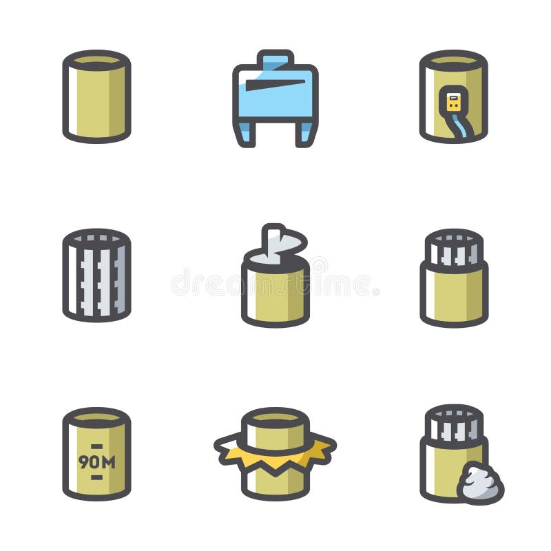 Vector Set of Bridge Pile Installation Icons. Stock Vector ...