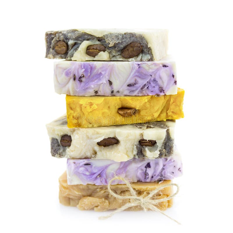 Row of Handmade Soap Isolated on White Stock Image - Image of isolated ...