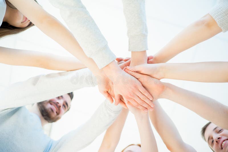 Pile of hands stock image. Image of employee, pile, happiness - 92108391