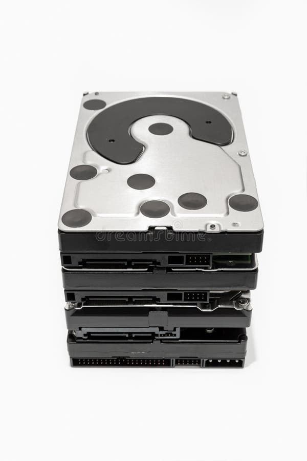 Group of Hard Disk Drive HDD Isolated on White Background Stock Photo ...
