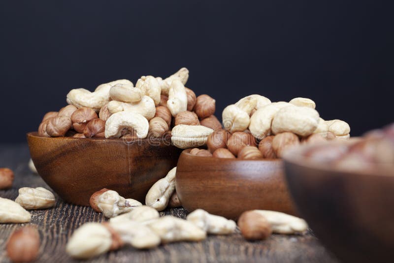 A Pile of Hazelnuts on the Table Stock Photo - Image of hazelnuts ...