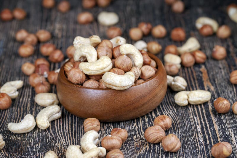 A Pile of Hazelnuts on the Table Stock Photo - Image of nutrition ...