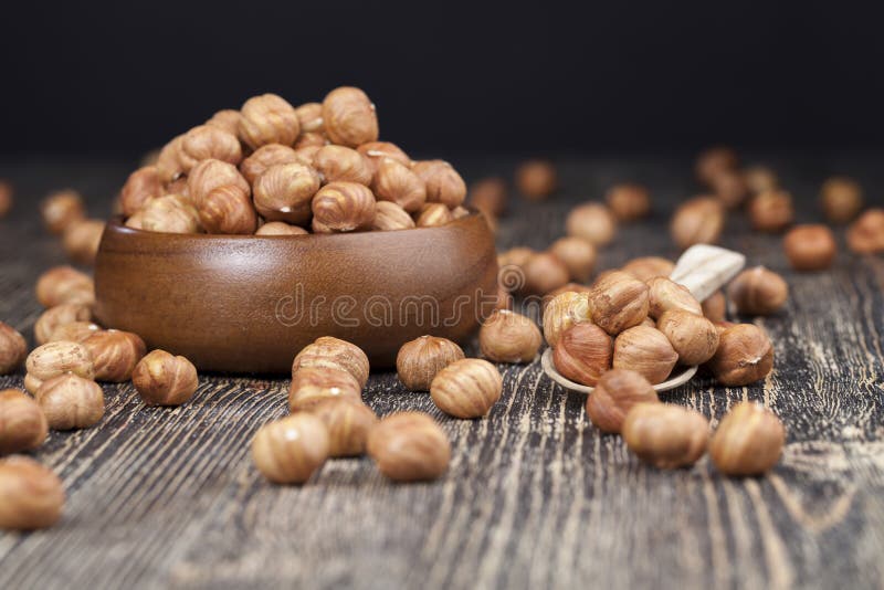 A Pile of Hazelnuts on the Table Stock Image - Image of brown, fresh ...