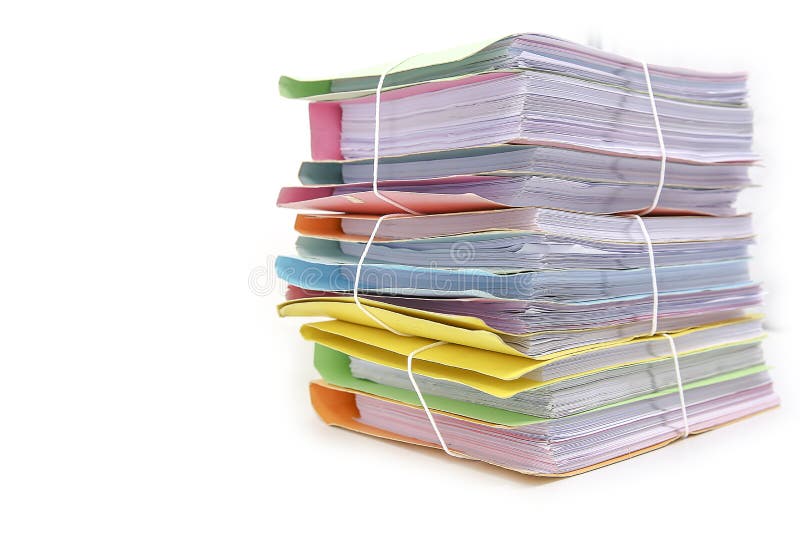 Pile or Heap of Financial Business Document Paperwork Stack on Office ...
