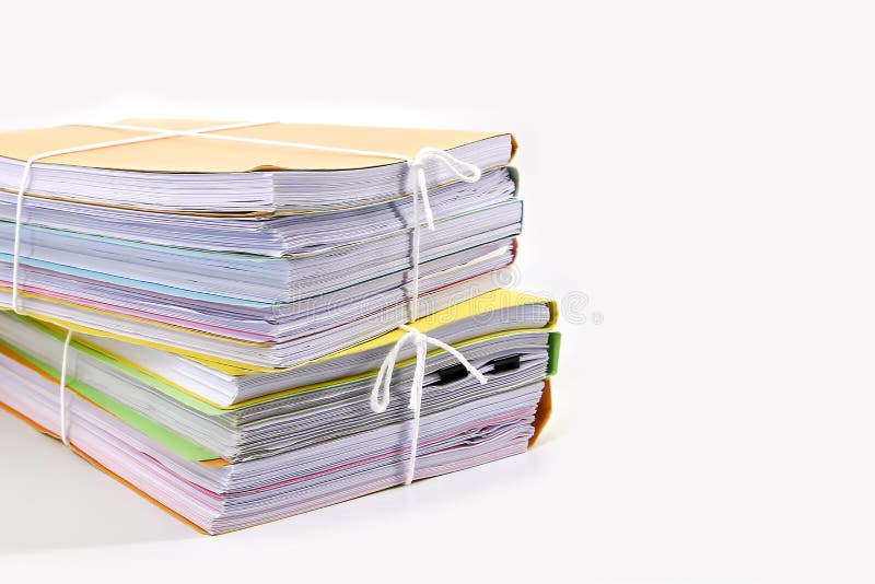 Pile or Heap of Financial Business Document Paperwork Stack on Office ...