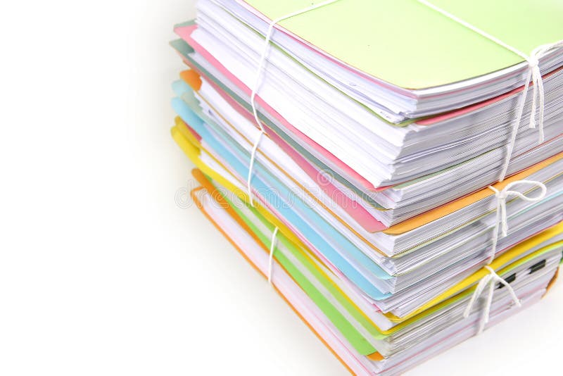 Pile or Heap of Financial Business Document Paperwork Stack on Office ...