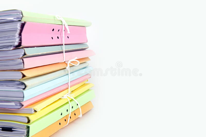 Pile or Heap of Financial Business Document Paperwork Stack on Office ...