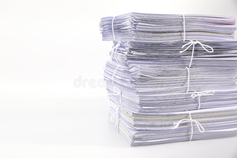 Pile or Heap of Financial Business Document Paperwork Stack on Office ...