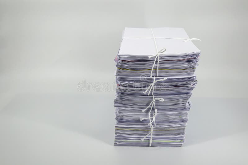 Pile or Heap of Financial Business Document Paperwork Stack on Office ...