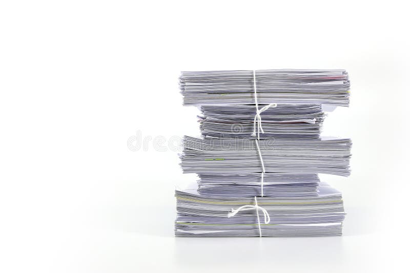 Pile or Heap of Paper Financial Business Document Paperwork Stack on ...