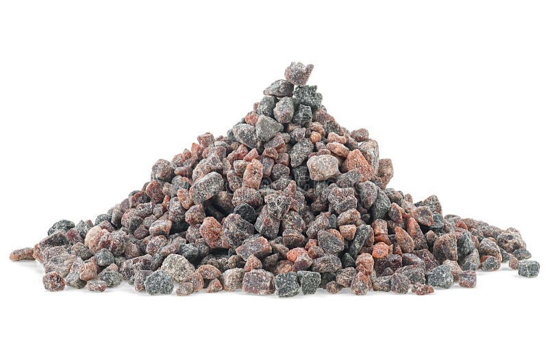 Himalayan Black Rock Salt in Wooden Spoon on Rustic Background ...