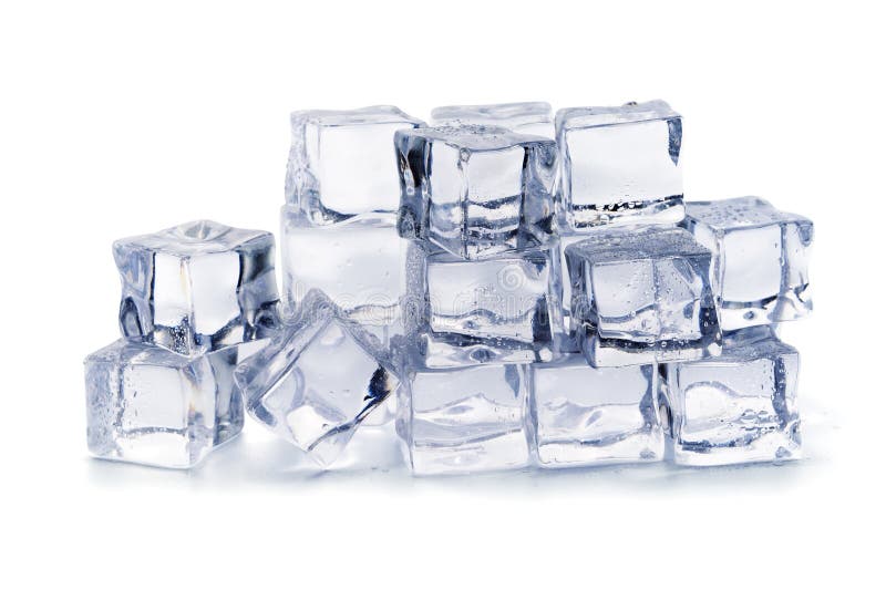 Pile of Ice Cubes Isolated on White Background, Artificial Acrylic Ice ...