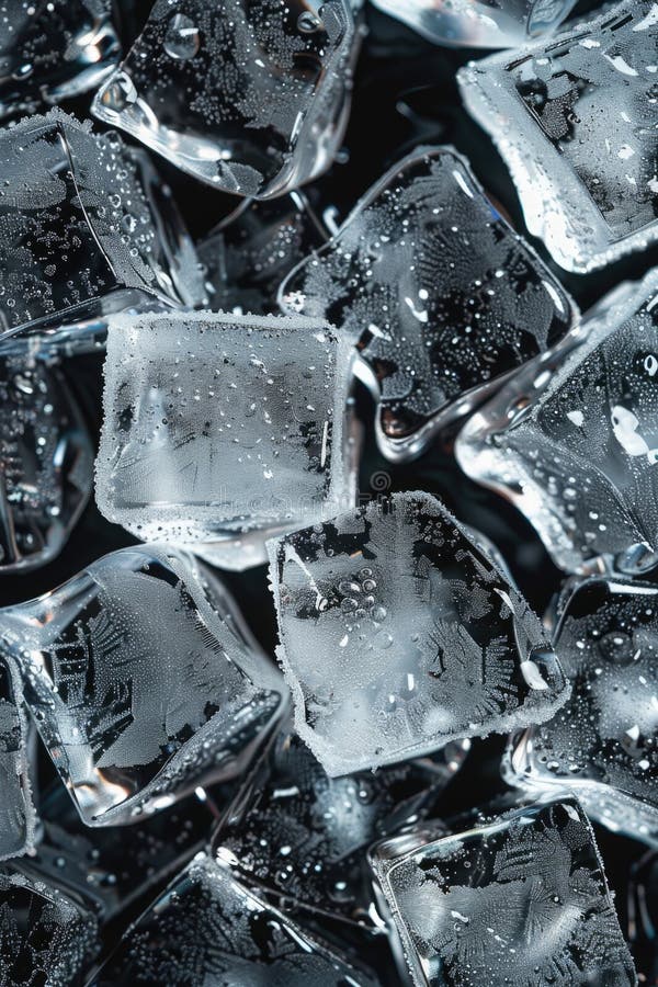 A Pile of Ice Cubes Stacked on Top of Each Other. Ideal for Summer ...