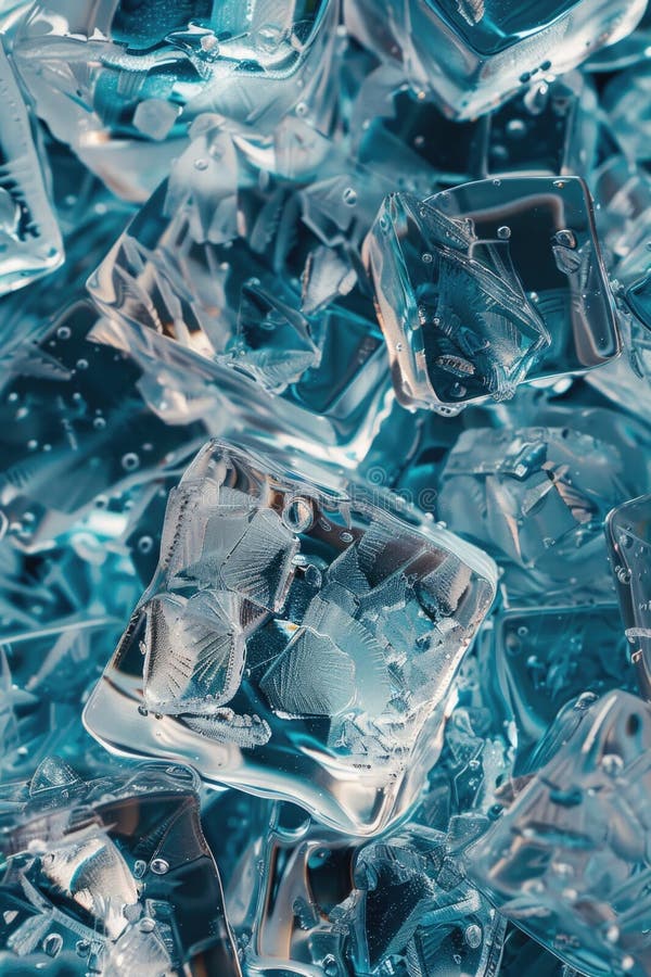 A Pile of Ice Cubes Stacked on Top of Each Other. Perfect for Summer ...