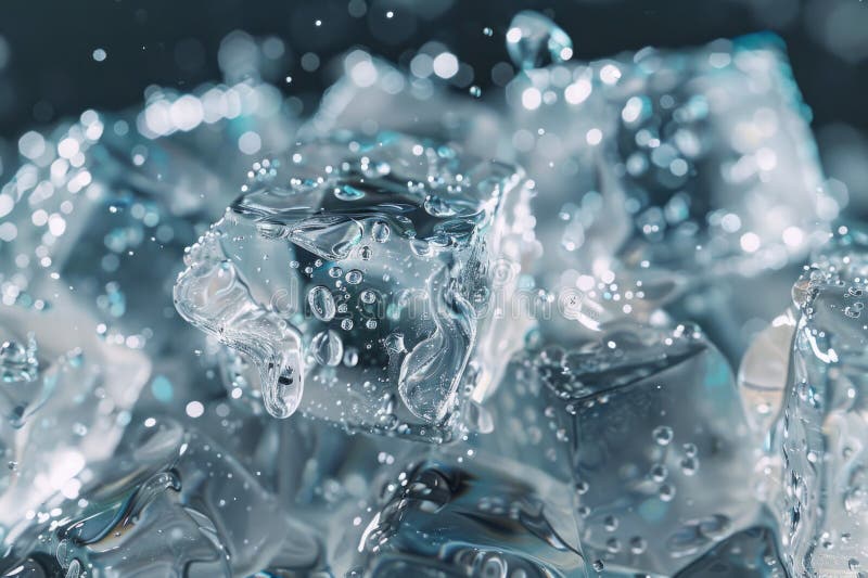 A Pile of Ice Cubes Stacked on Top of Each Other. Suitable for Beverage ...