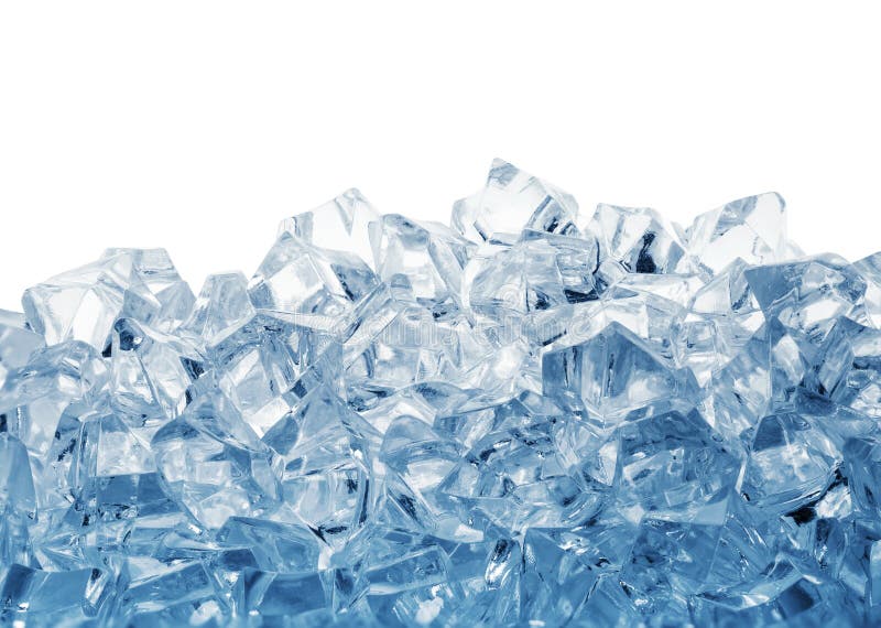 Pile of Ice Cubes Toned in Blue Stock Image - Image of food, macro ...