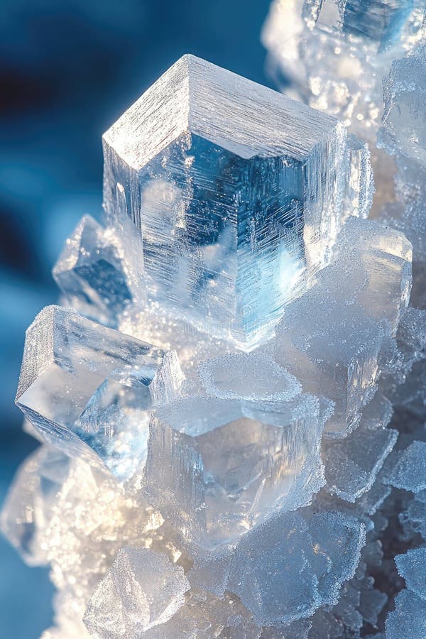 A Pile of Ice with Ice Cubes on Top, Perfect for Refreshing Drinks or ...