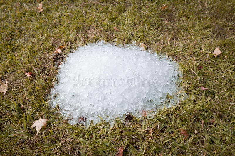 Pile of ice on grass stock photo. Image of white, dead - 62956986
