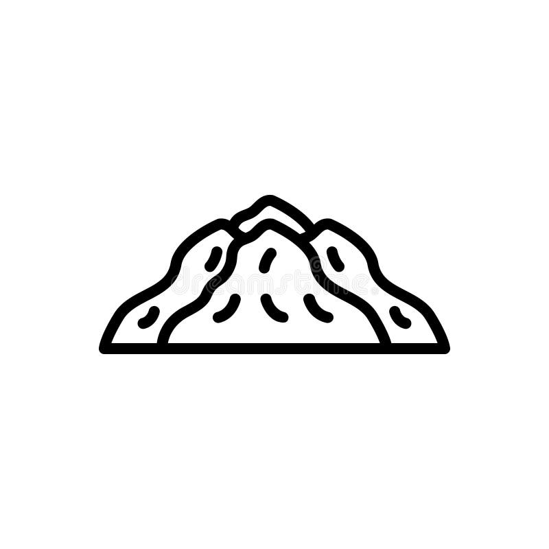 Black Line Icon for Pile, Heap and Agglomeration Stock Vector ...