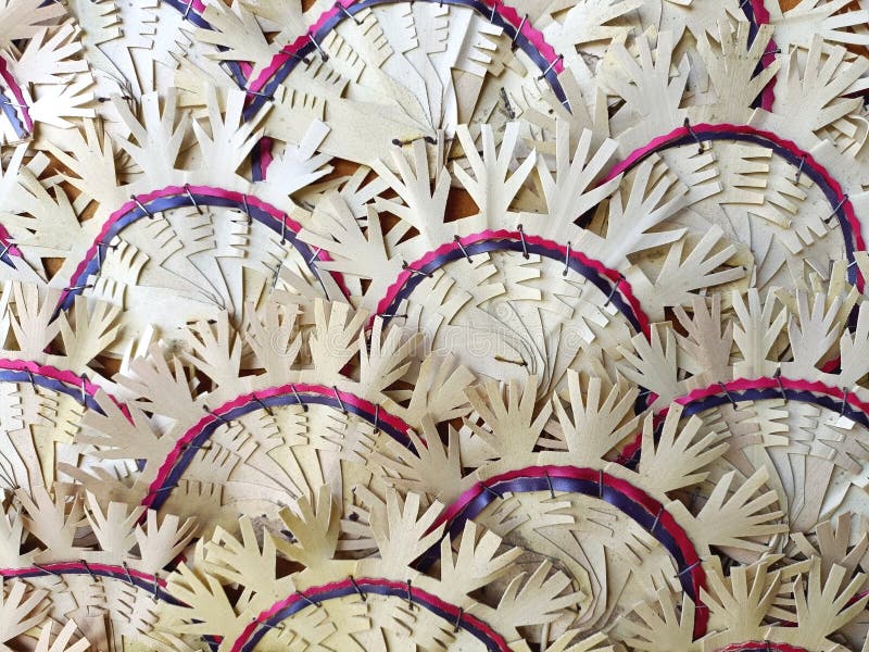 Traditional Balinese Palm Leaf Decorations Abstract Horizontal ...