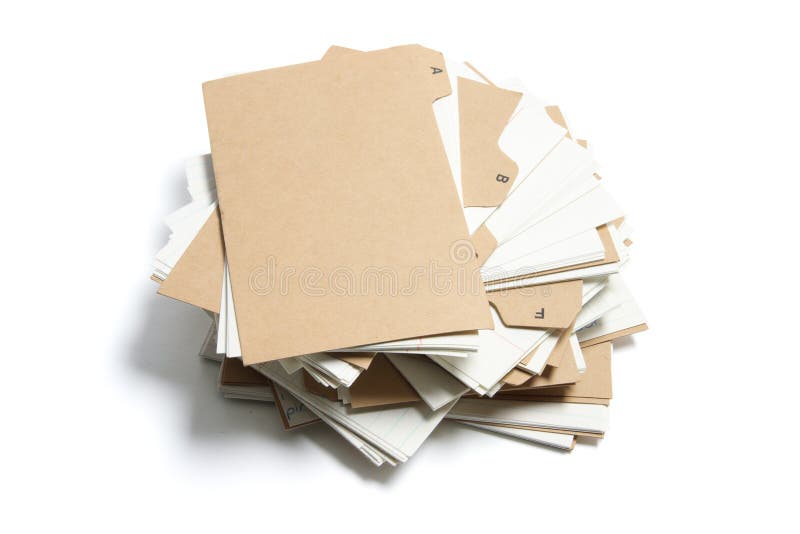 Pile of Index Files stock image. Image of white, alphabetical - 9870651