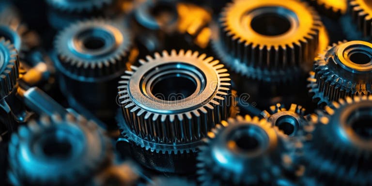 Stacked metal gears stock illustration. Illustration of innovation ...